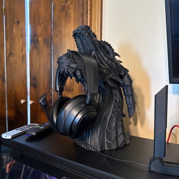 Dragon Headphones Stand, Dragon Bust, Dragon Headphone Holder, Dragon ...