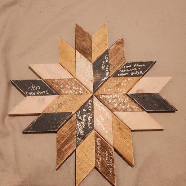 Wooden Barn Star Pattern, Wood Quilt Star, Mosaic Wood Wall Art ...