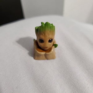 Adult and Baby Groot Keycaps Handmade Resin Custom Artisan - Etsy