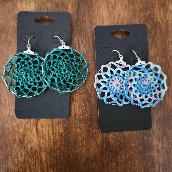 Scalable Crochet Pattern, Crochet Hoop Earrings PDF Tutorial, Crochet ...