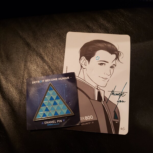 Detroit Become Human - Big Hard Enamel Pin + Glitter - Etsy