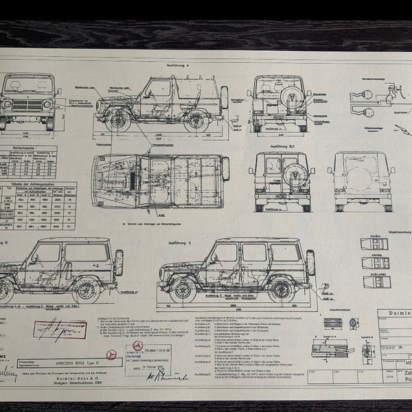 Chevrolet Bel Air 1955 Blueprint Made for German Market Gm/adam Opel ...