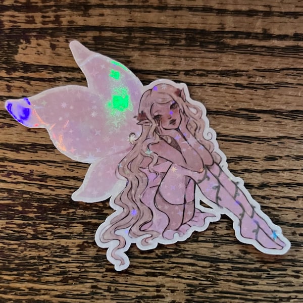 Pink Fairy Sparkle Vinyl Sticker, Cottagecore Coquette Decal - Etsy