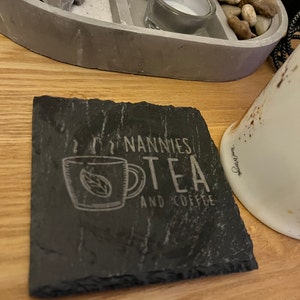 Slate Coaster Personalised Your Drink Here Tea Coffee Gin | Etsy