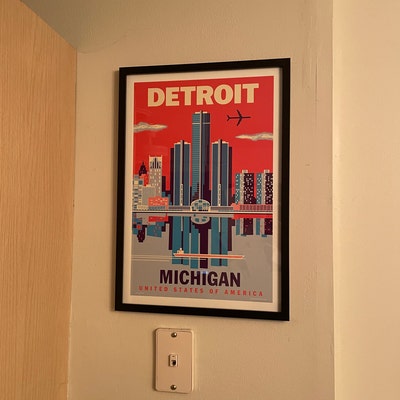Detroit Poster, Detroit Wall Art, Detroit Print, Detroit Art Print ...