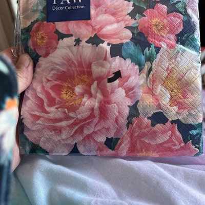 3-PLY Flower Tissue Paper Decoupage Napkins 33cm X 33cm Lunch ...