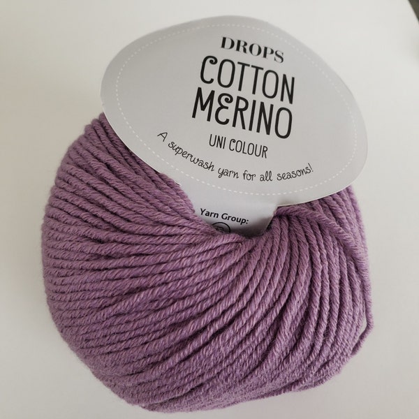 DROPS Cotton Merino Yarn Soft Wool DK Light Worsted Yarn Superwash ...
