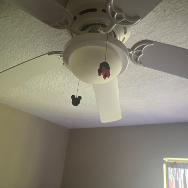 Mickey and Minnie Mouse Ceiling Fan Pulls - Chain Pulls - Disney Fan ...