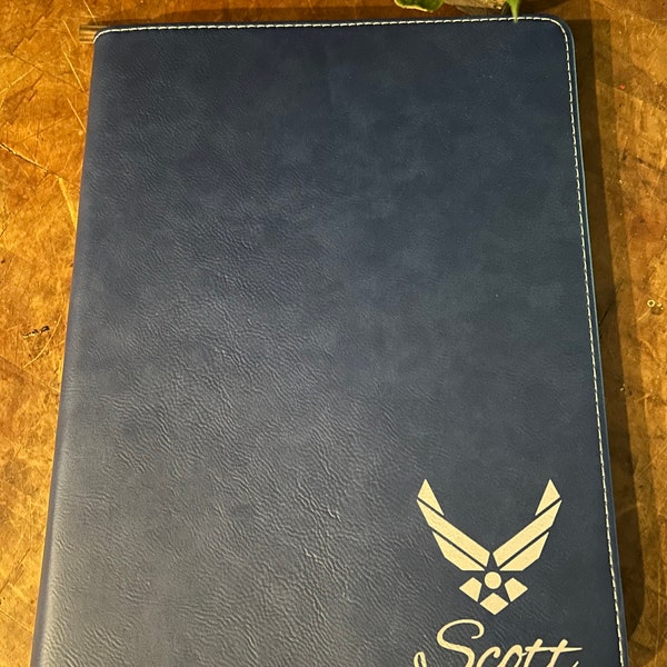 Personalized Zipper Portfolio With Notepad, Leather Journal ...