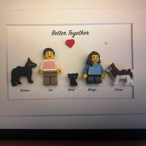 Personalized Mini Me Minifigure Frame. for up to 5 Figures. - Etsy