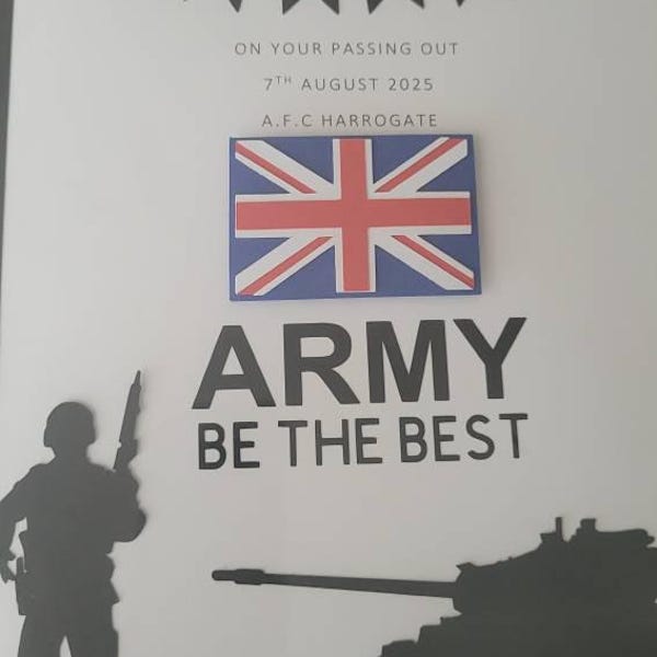 Personalised Army Congrats Card L A5 L Luxury Passing Out Card L ...