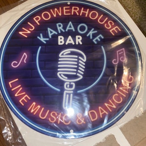 Karaoke Custom Sign, Family Karaoke Garage Sign Customized, Dancing ...