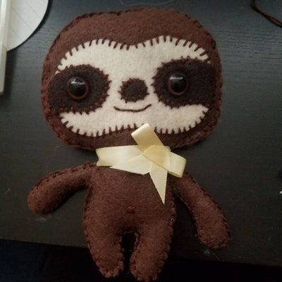 PDF Pattern Felt Sloth Pattern Sloth Sewing PDF Tutorial DIY Sloth ...