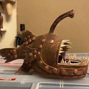 Monkfish Leather Pattern Steampunk Leather Fish Template PDF - Etsy