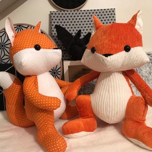 PDF Sewing Pattern & Tutorial Stuffed Fox Stuffed Animal Fabric Toys ...