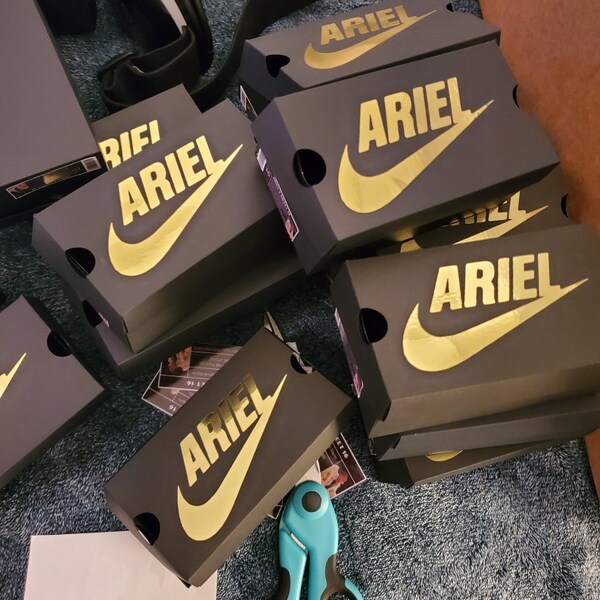 Mini Shoe Box Template Bundle, Shoe Box SVG, Shoe Box Label Template ...