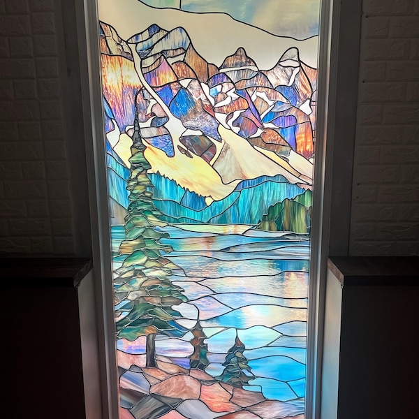 Stained Glass Premium Window Film, Custom Size, Frosted - Banff ...