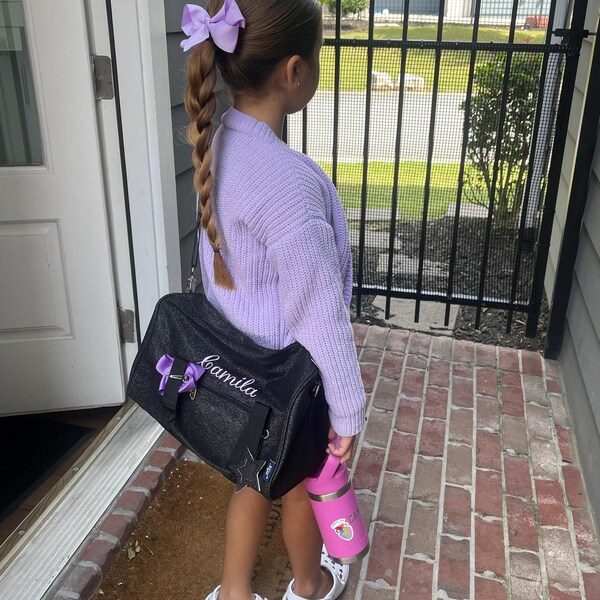 Pink Glitter 17 Personalized Bag With Shoe Compartment, Dance Bag ...