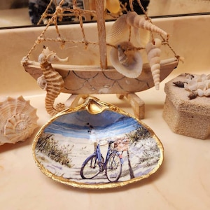 Coastal Sea Shell Trinket Dish / Display Tray - Etsy