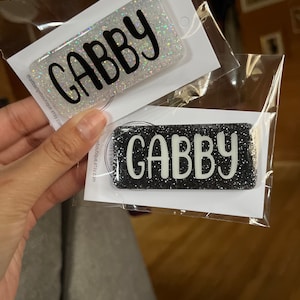 Glitter Name Tag Name Tag Personalized Name Tag Custom Name Tag - Etsy
