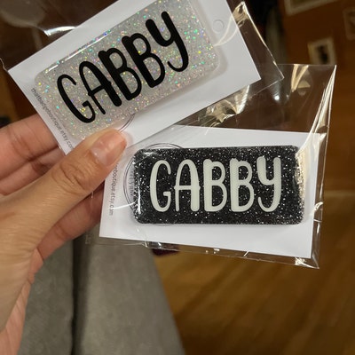 Glitter Name Tag Name Tag Personalized Name Tag Custom Name Tag - Etsy