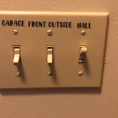 Custom Light Switch Labels // Light Switch Stickers // Light Plate ...