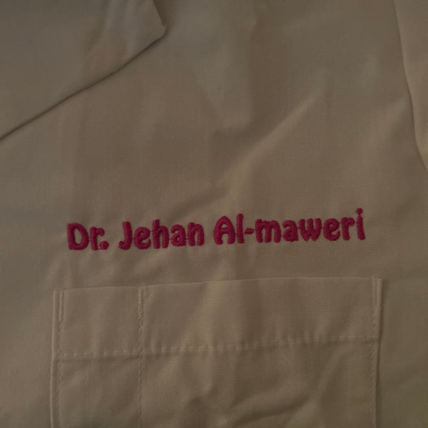 Personalized Nurse Lab Coat With Custom Embroidered Text or Name and ...