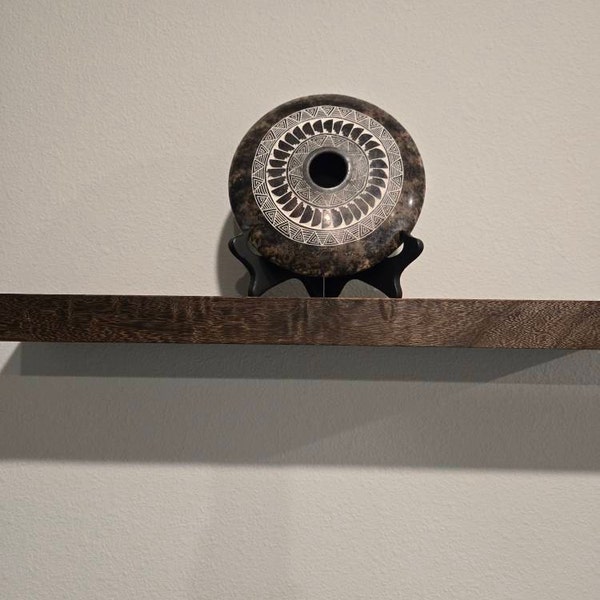 Acoma Pueblo Feather and Horsehair Pottery Flat Seed Pot – A Symbol of ...