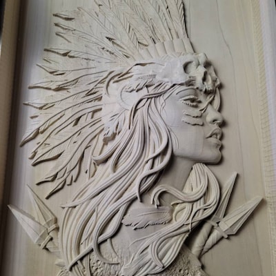Wood Spirit STL Relief File for CNC Router Carving Engraving - Etsy