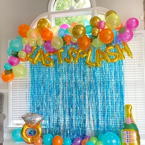 Last Splash Banner Bachelorette Party, Bridal Pool Party Tropical ...