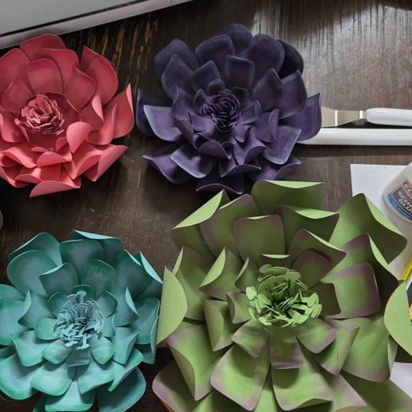 Succulent Petal Paper Bundle Cut File in PNG, SVG, DXF, Ai, Cardstock ...