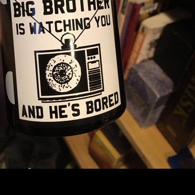 Vinyl Sticker small Big Brother is Watching You and He's Bored TV - Etsy