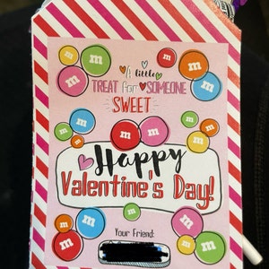 PRINTABLE Valentine Card, Gummy Worm Valentine Card, Printable Classroom Valentine Card, School ...