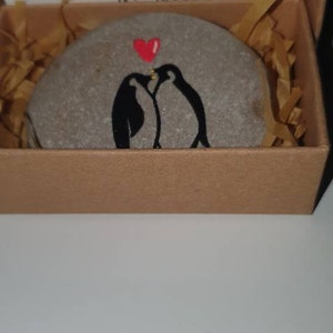 Penguin Pebble Romantic Gift for Girlfriend Boyfriend Small Anniversary ...