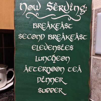 Vintage Style Hand Painted Hobbit Meals Sign / Nerd Decor - Etsy