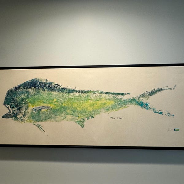 Mahi Mahi Fish Print – Framed Gyotaku Artwork | Dorado Wall Art ...