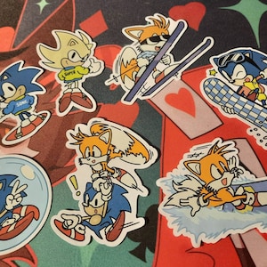 Sonic the Hedgehog Stickers classic Set 3 Sonic SEGA 90s - Etsy UK