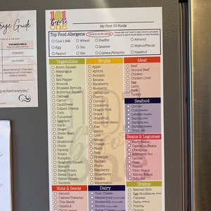101 Food Checklist PDF Download for Baby Led Weaning From 101 Before ...