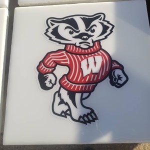 Wisconsin Badgers W Circle Logo Sticker / Vinyl Decal 10 Sizes | Etsy