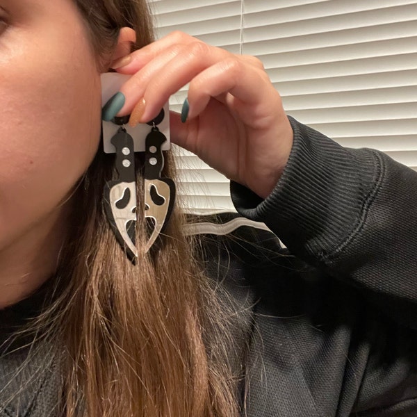Halloween Earrings, Scream Earrings, Horror Themed Earrings, Fall ...