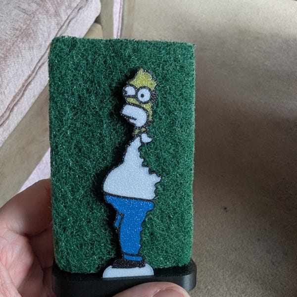 Homer Sponge Holder – Fun Kitchen Accessory – 3D Printed Cartoon Sponge ...