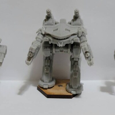 Battletech Miniatures Museum Scale Mechs MWO Style 3D Printed on Demand ...