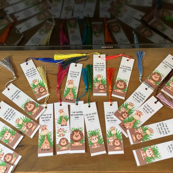 12 Coloring Bible Verse Bookmarks for Kids | Printable Woodland ...