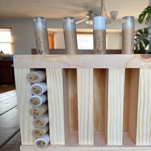 Lip Balm Tube Display 4 Slots Wooden Lip Balm Tube Tower Display - Etsy