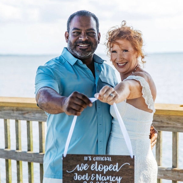 It’s Official We Eloped - Elopement Sign - Customization - Names and ...