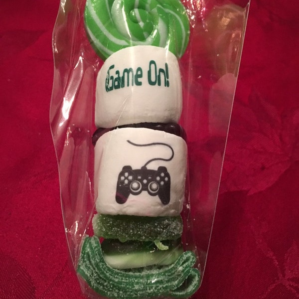 Video Game on Personalized Candy Cabob Children's Birthday Party Favor ...