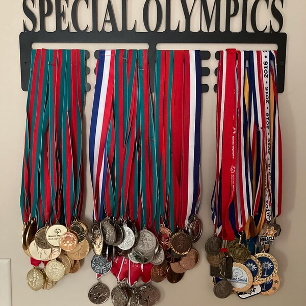 Horse Custom Name Medal Hanger Monogram - 12 Rungs for Medals & Ribbons ...