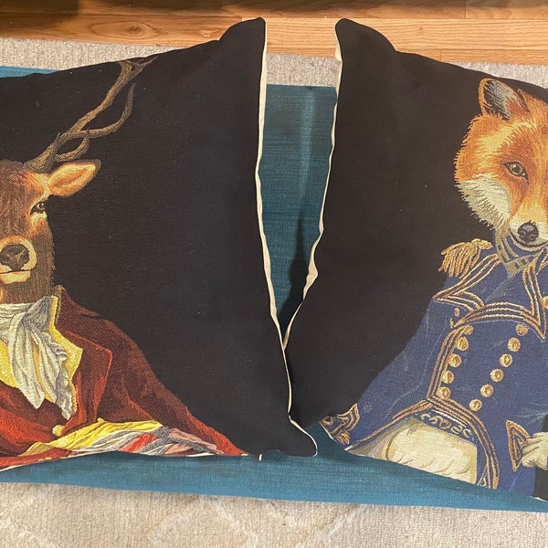 Stag Pillow Cover Fabfunky Cushion Cover Stag Lover Gift Stag Decor ...