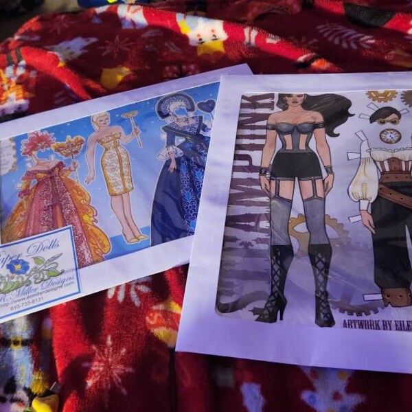 Red Paper Doll - Etsy