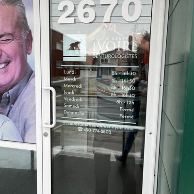 Custom Vinyl Opening Times Decal for Business With Logo Personalised ...